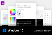 Axure Windows 10 Widget Library, an App Template by Axure Themes