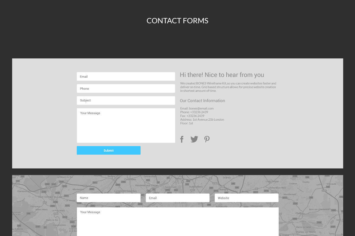 Bones Wireframe Kit, a Wireframe Template by Web Donut