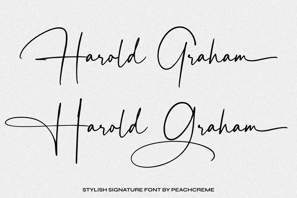 Harold Graham Signature Font, a Handwritten Font by PeachCreme