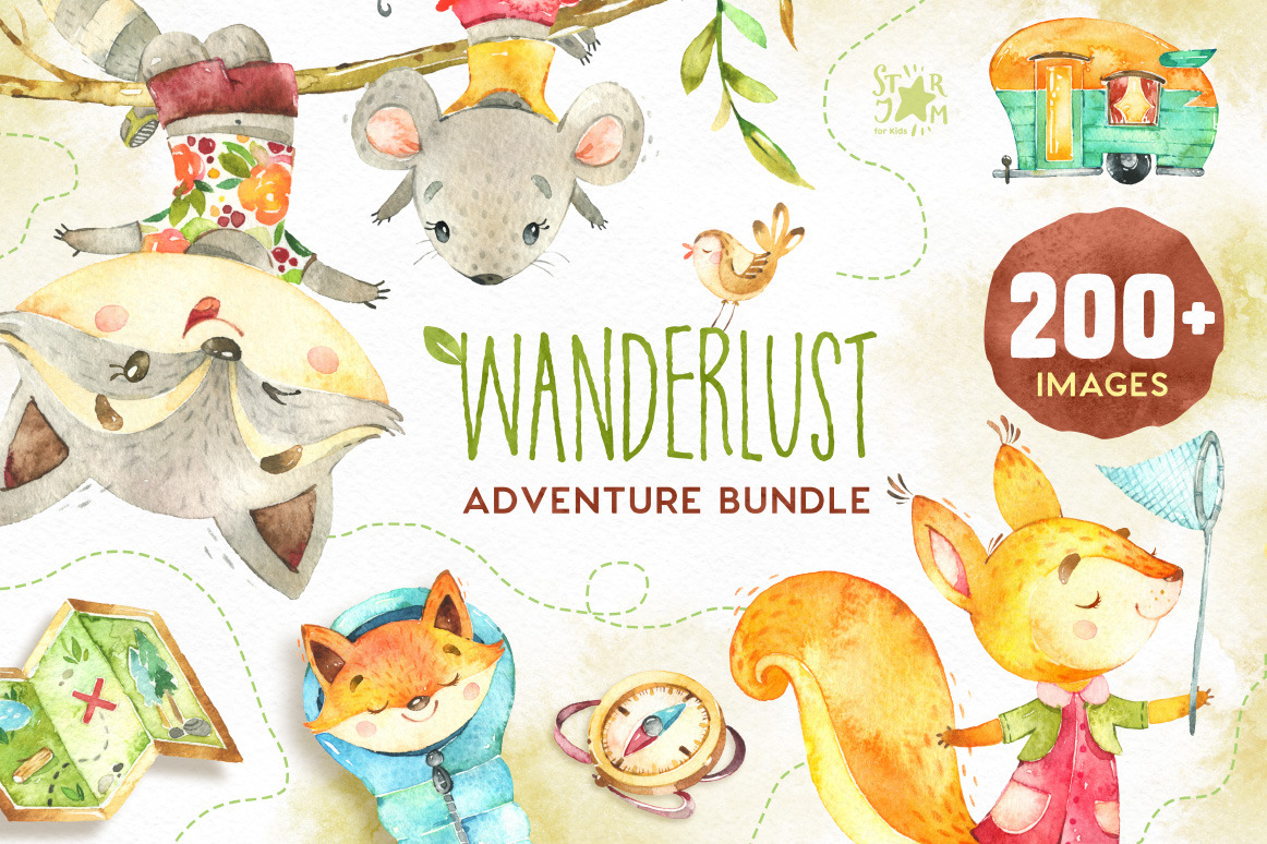 Wanderlust. Adventure bundle!, an Animal Illustration by StarJam