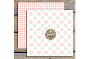 Mint Peach Coral Digital Papers, a Pattern Graphic by JennyL Designs