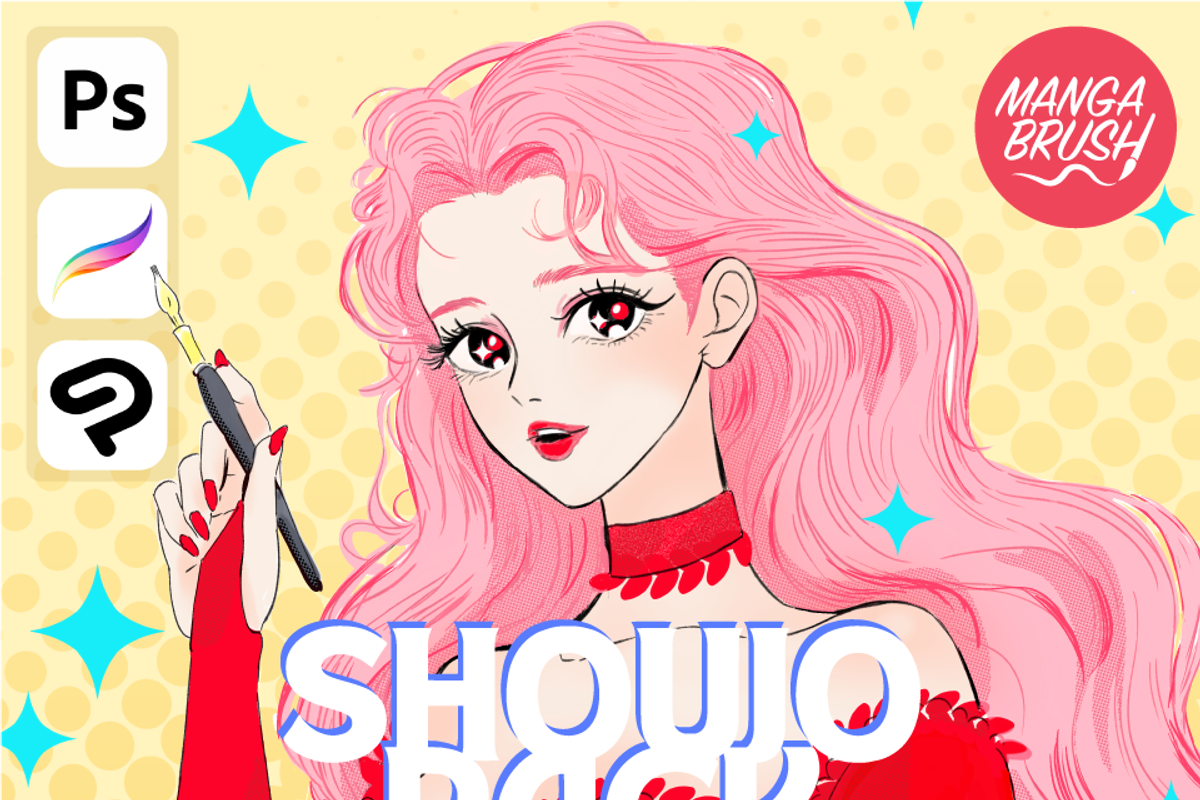 MANGA SHOUJO COMIC Photoshop BRUSHES, a Brushes & More by Manga Brush