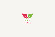 eco love logo, a Branding & Logo Template by CAIRON CREATIVESTUDIO