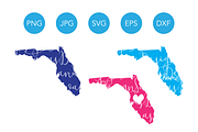 Florida SVG Cut File and Clipart PNG, an Illustration by SavanasDesign