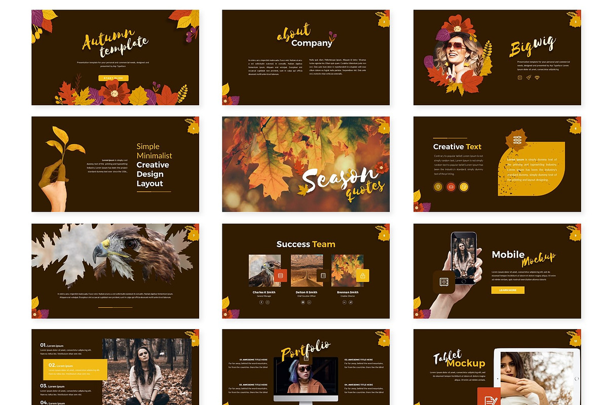Autumn - Powerpoint Template, a Presentation Template by AQR Studio