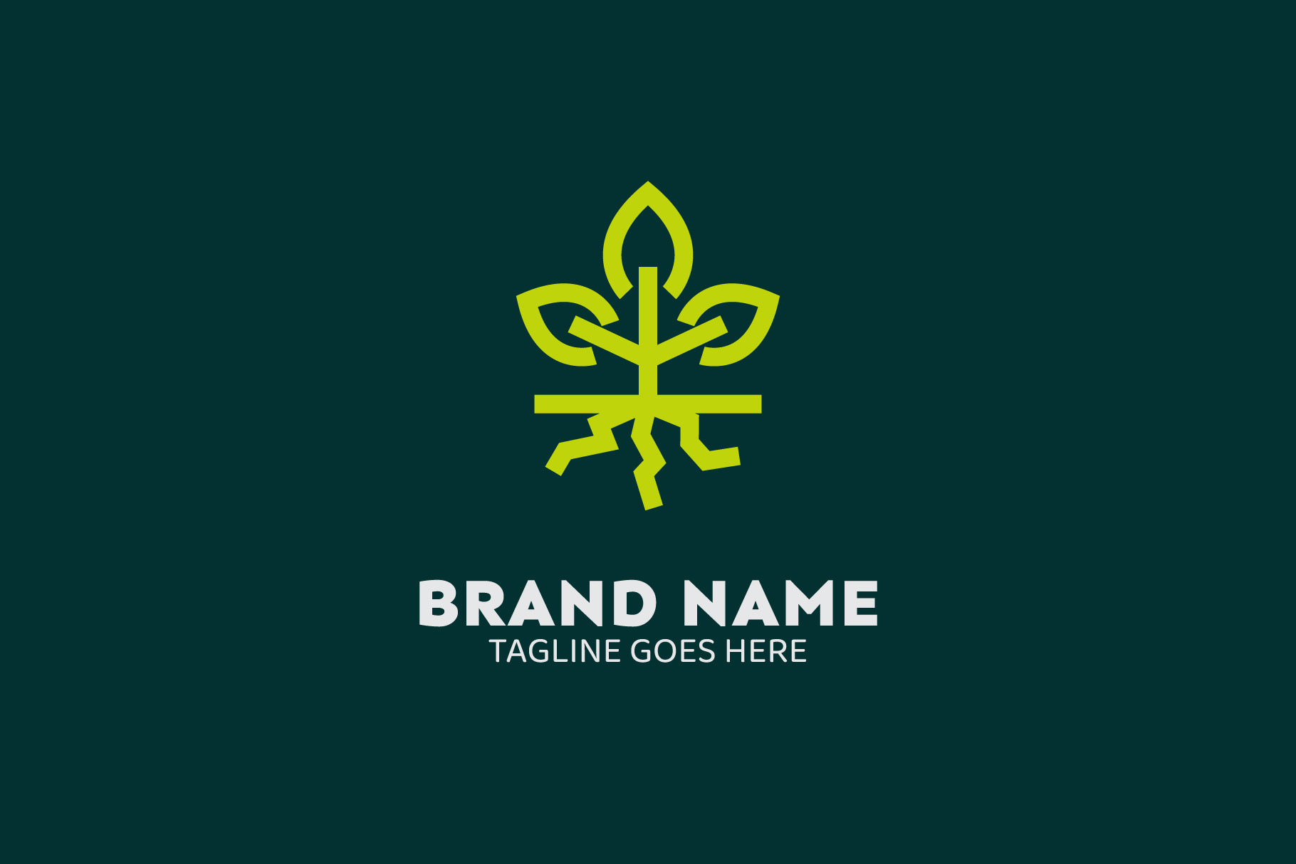 Sprouts and root logo | Creative Market