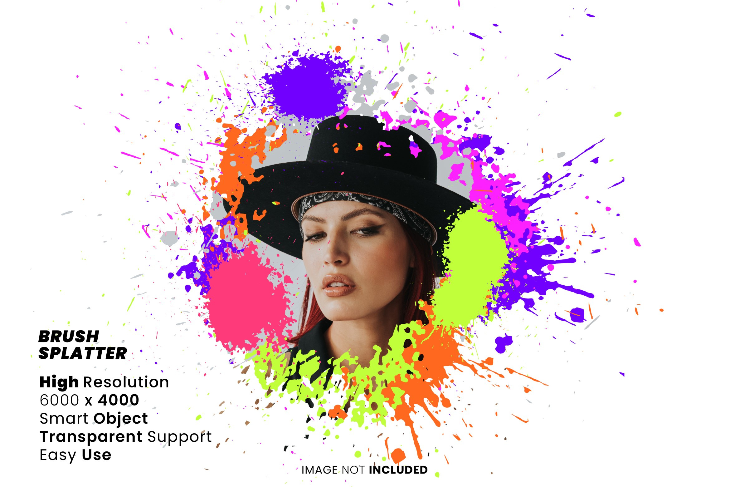 Paint Splatter Photo Effect Psd