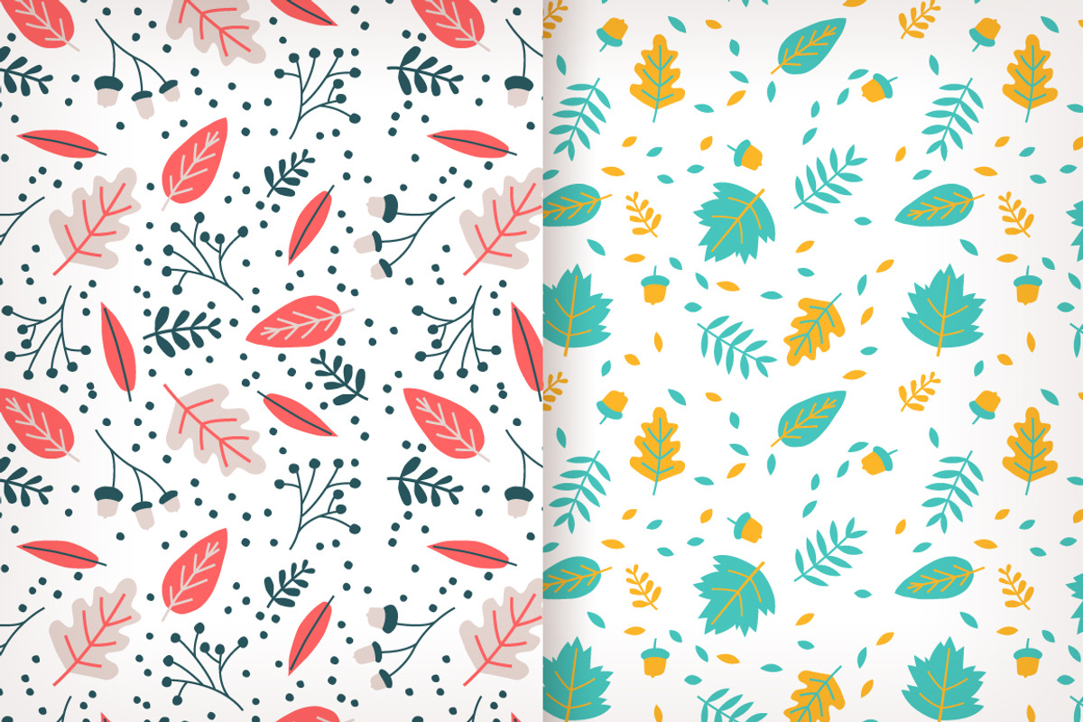 6 Autumn vector seamless patterns, a Pattern Graphic by Insalata Illustrata