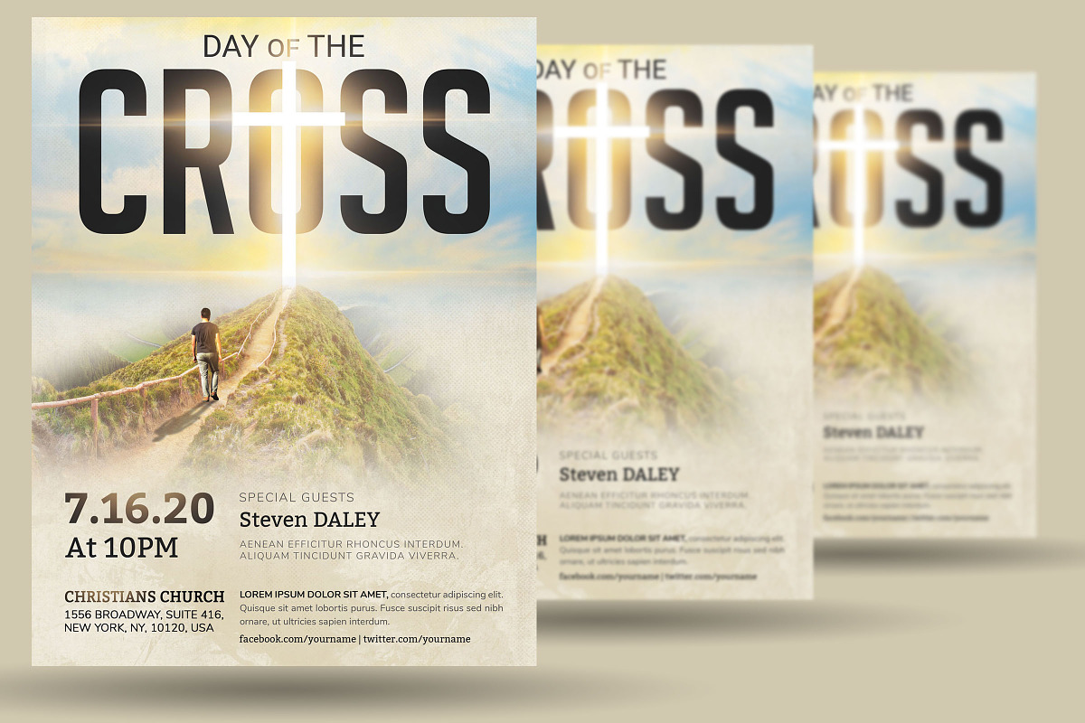 Cross Day Church Flyer, a Flyer Template by Artolus