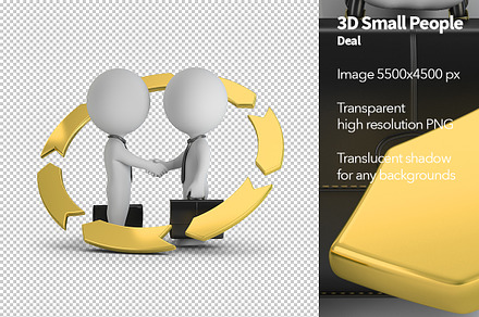 3D Small People - Compass, a Person Illustration by Anatoly Maslennikov