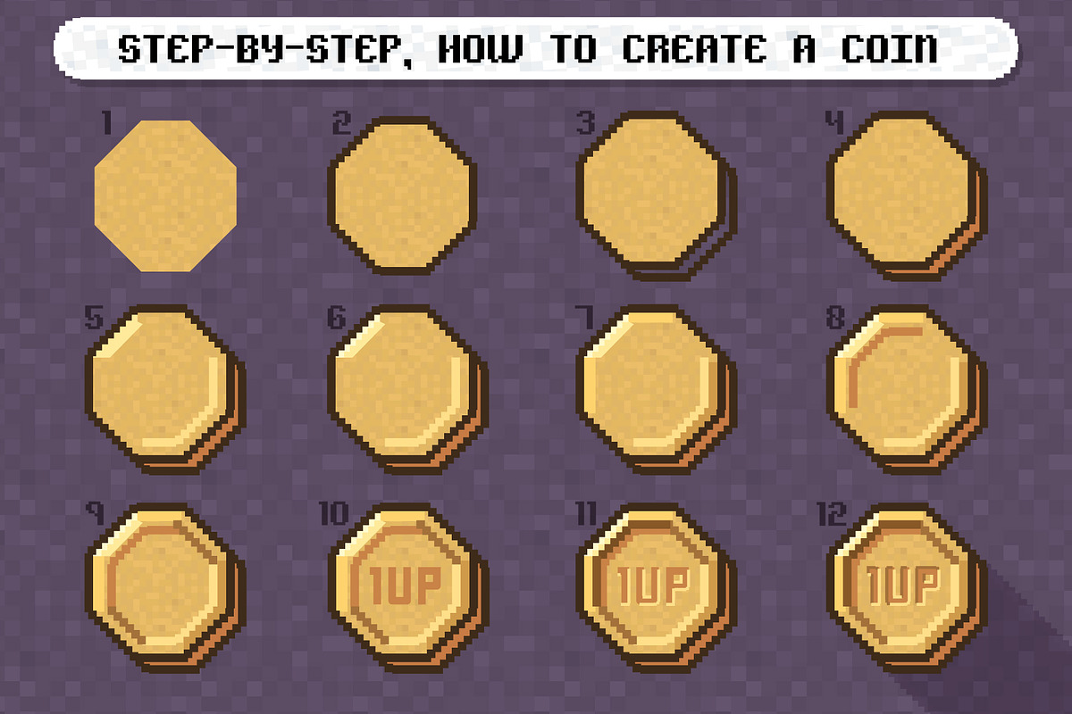 8-bit Pixel Brushes & Patterns