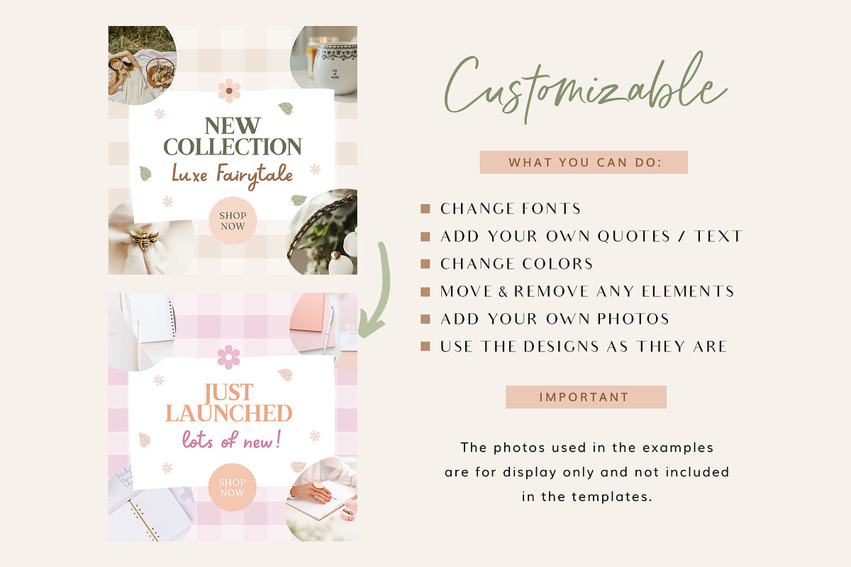 Cottagecore Instagram Post Templates