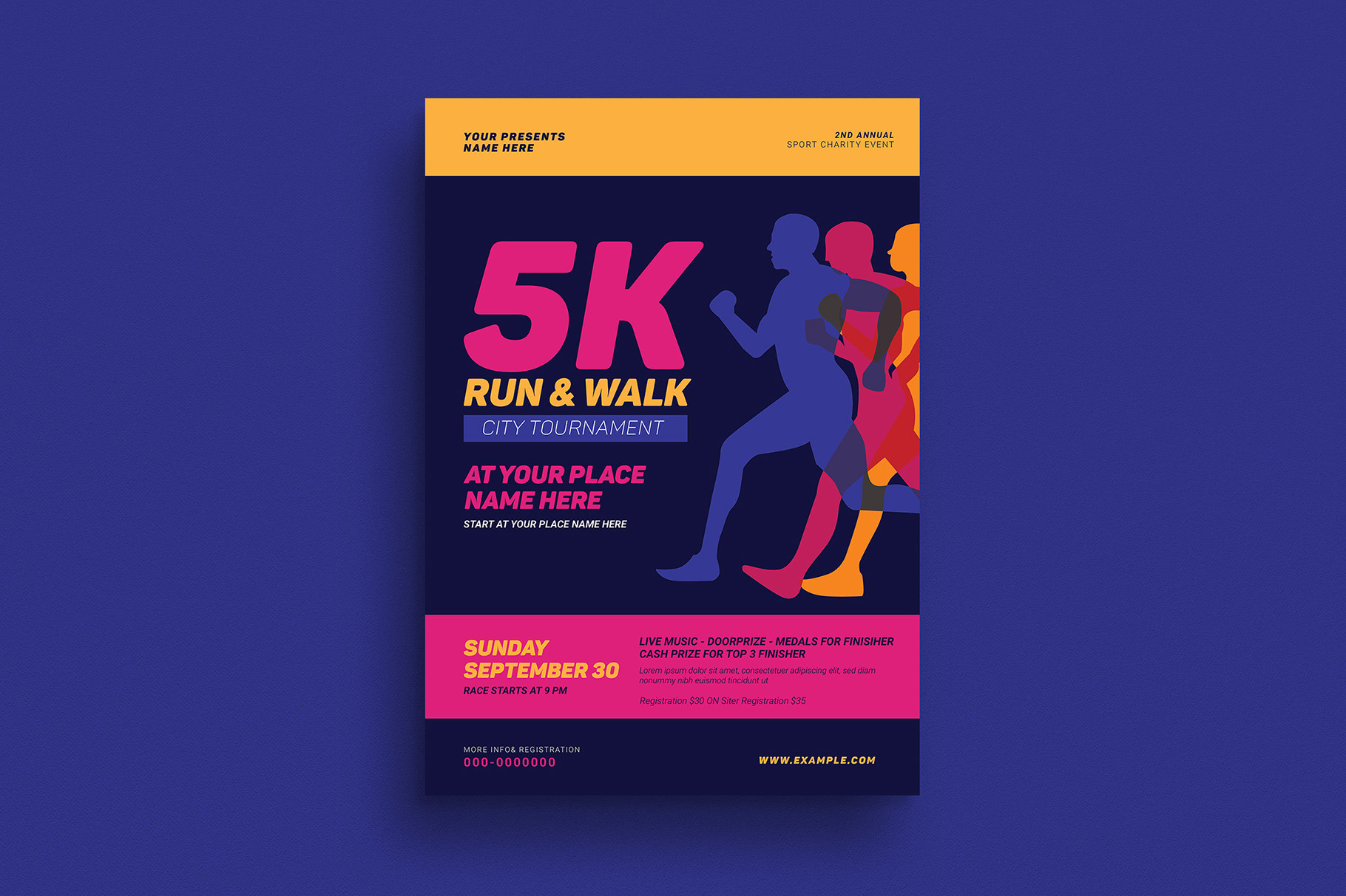 5k Run & Walk Event Flyer, a Flyer Template by Guuver