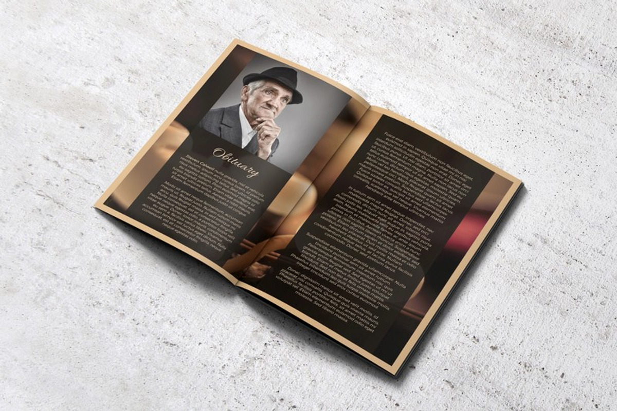 8-Page Funeral Booklet Ms Word, a Brochure Template by Final Tribute