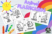Animal Flashcards for Kids to Paint