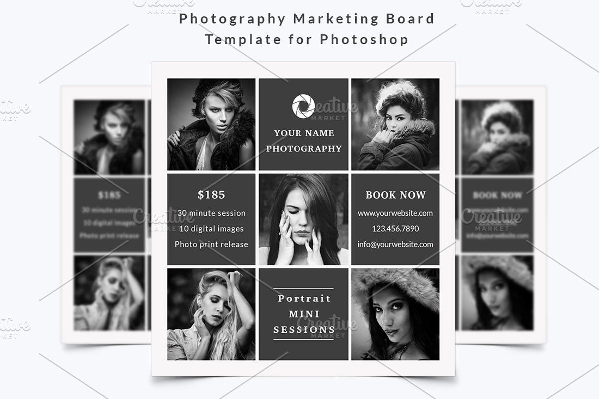 Photography Marketing Board Template, a Marketing Template by NM-Design ...