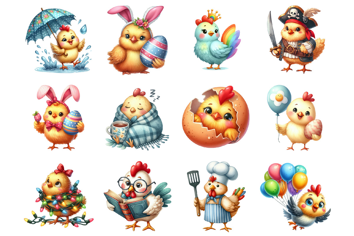 Whimsical Funny & Quirky Chicken, a Graphic by CitraGraphics