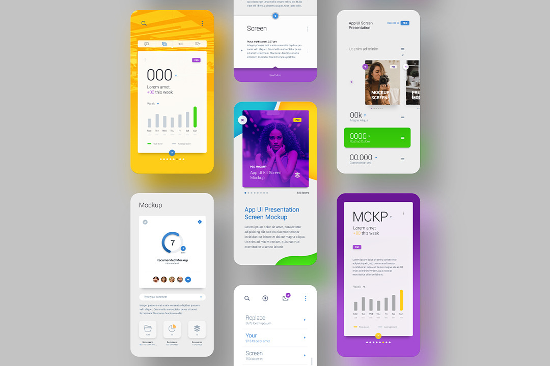 App Ui Screen Presentation Mockups, a Product Mockup by Avelina Studio