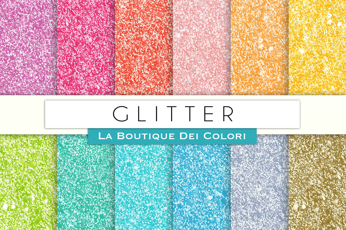 Colourful Glitter Digital Papers | Textures ~ Creative Market