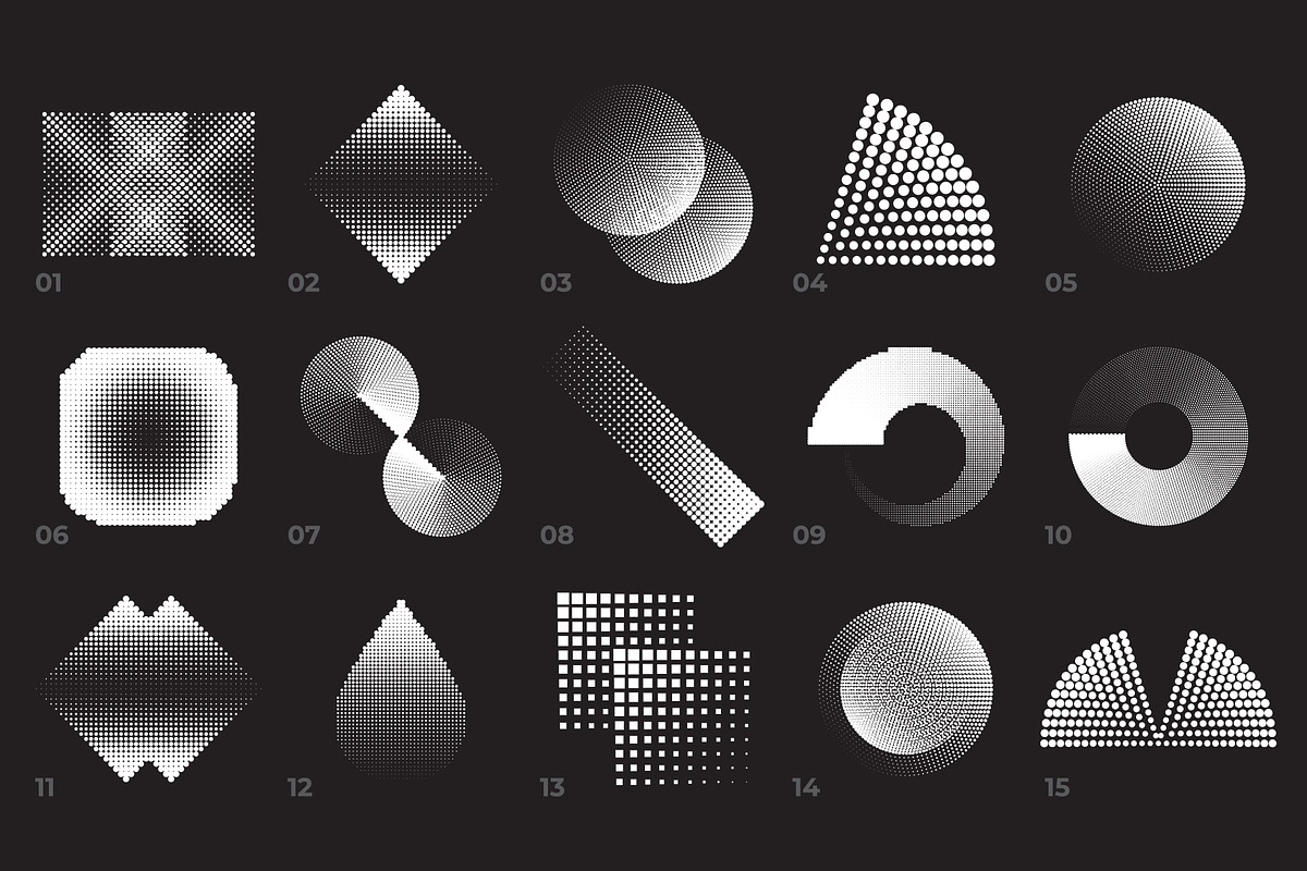 60 Vector Halftones. Part 1, an Object Graphic by Vanzyst