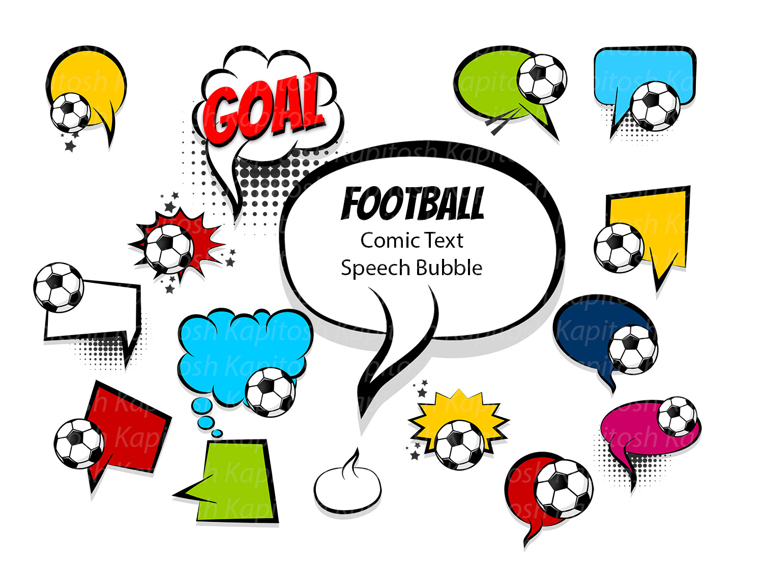 Comic football text speech bubble | Textures ~ Creative Market
