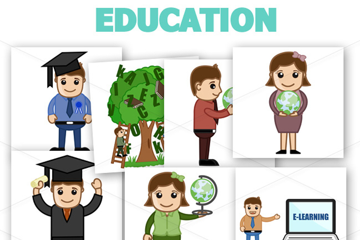 60+ Education Cartoons Characters, an Education Illustration by ...