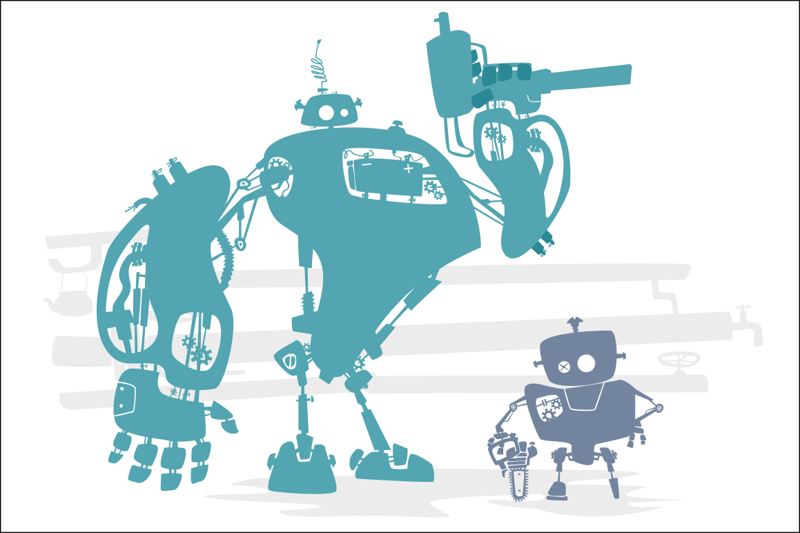 Gangster Robots | Illustrations ~ Creative Market