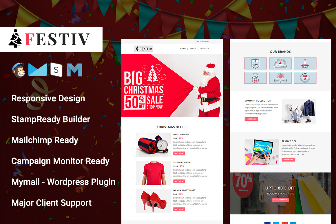 FESTIV - Responsive Email Template, an Email Template by Pennyblack ...