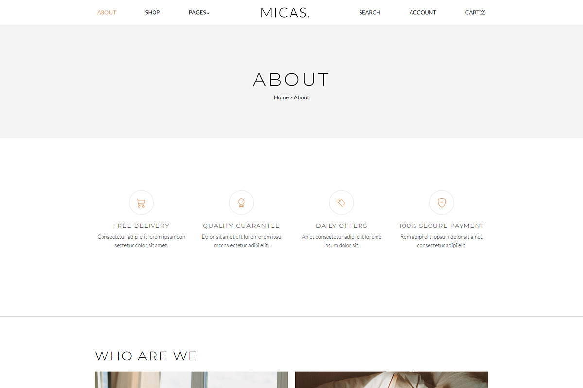 Micas – Bookstore Website Template, a HTML Template by TemplatesJungle