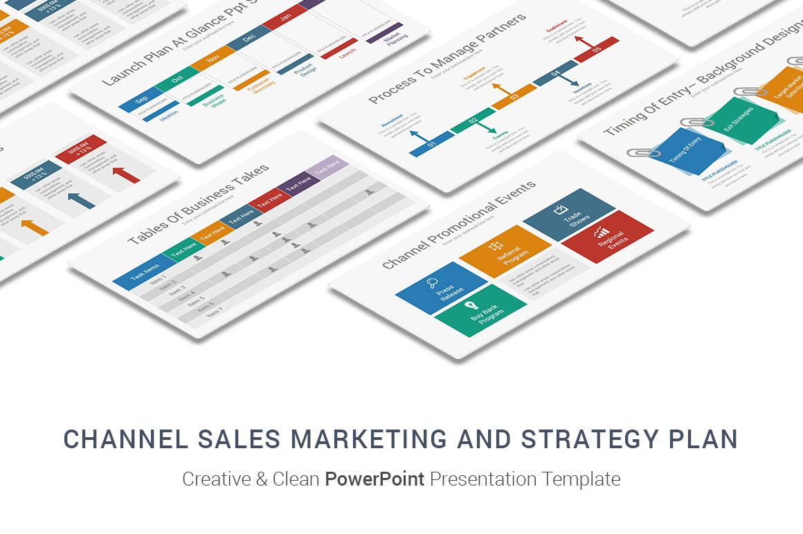 Channel Sales Marketing PowerPoint T, a Presentation Template by OceanArt
