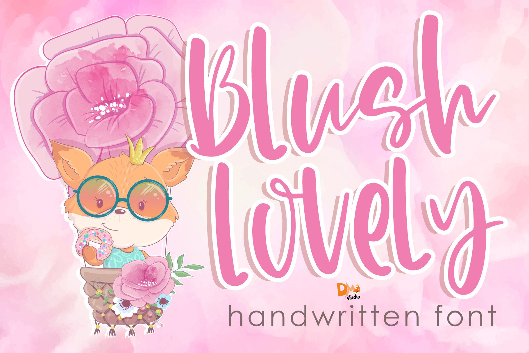Blush Lovely - Handwritten Font, a Font by Dm Studio