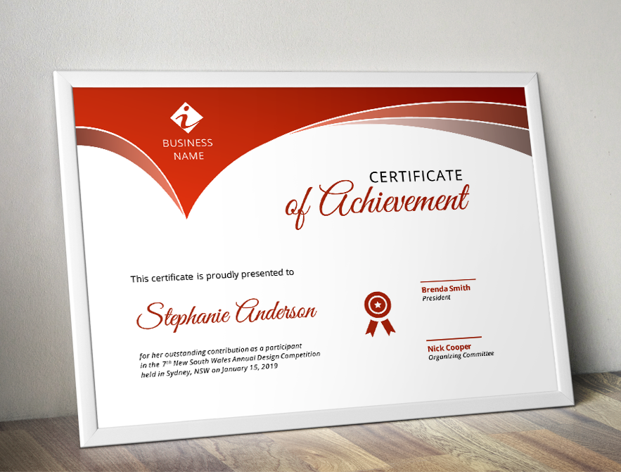 Certificate template, a Stationery Template by Inkpower