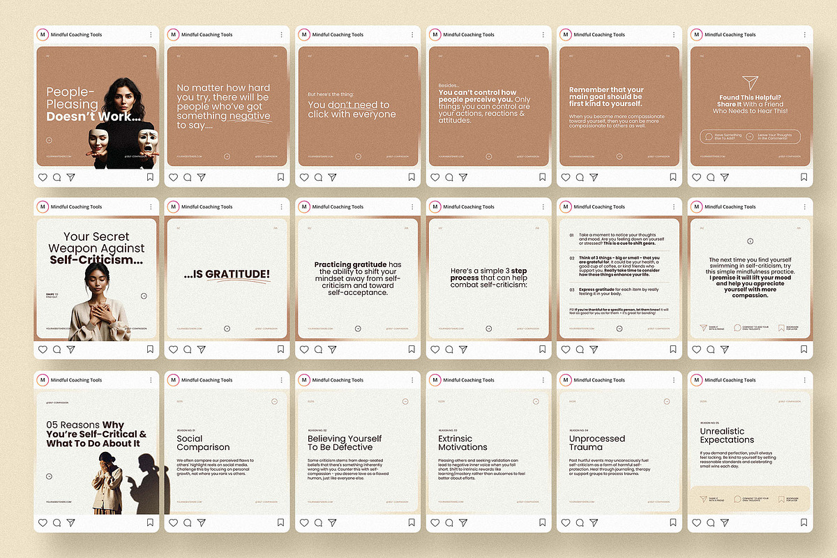 Self-Compassion Instagram Templates, a Social Media Template by AndrewPixel