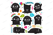 Monster Holiday Clip Art Collection, an Illustration by Popmarleo Shop