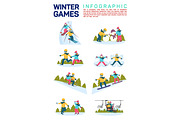Infographic- winter snow sport games | Graphic Objects ~ Creative Market