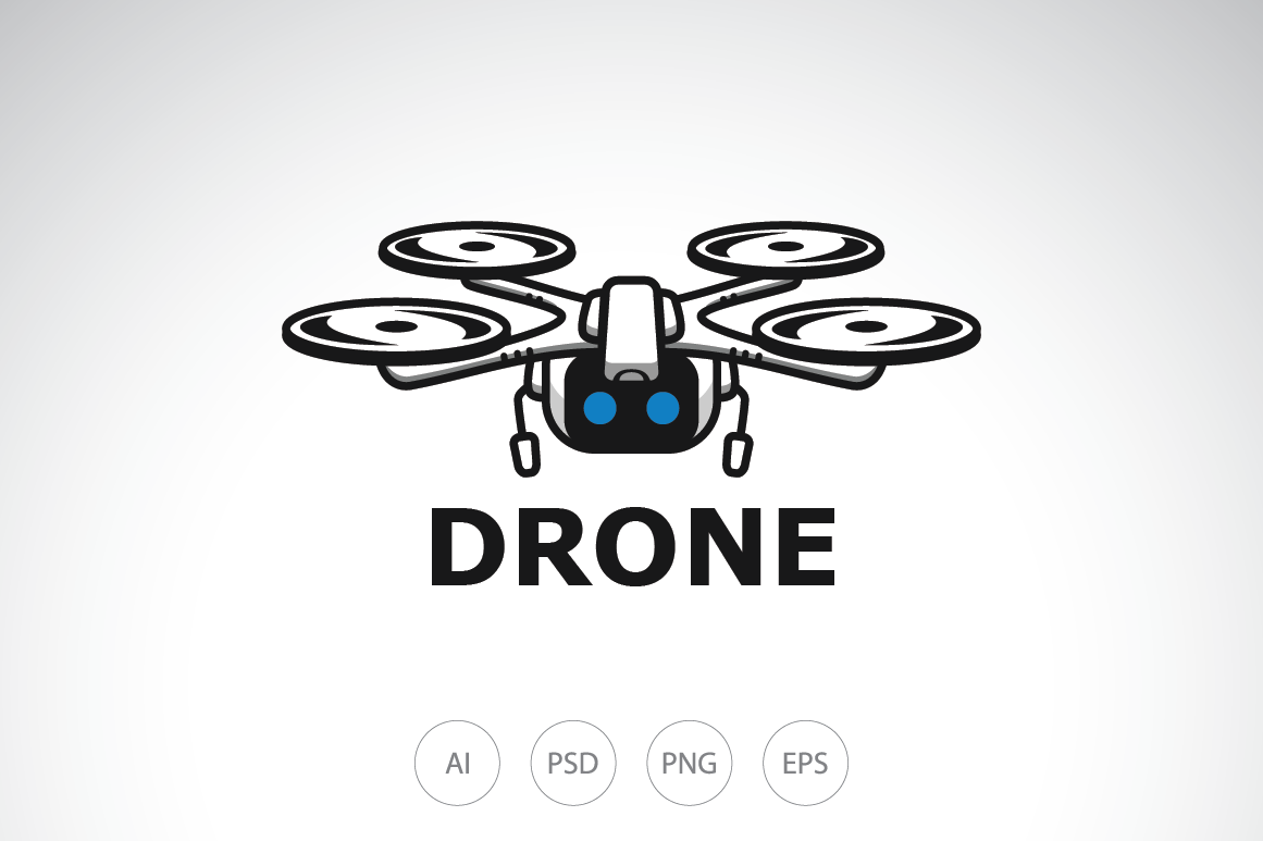 Robot Drone Logo Template, a Branding & Logo Template by Heavtryq Design