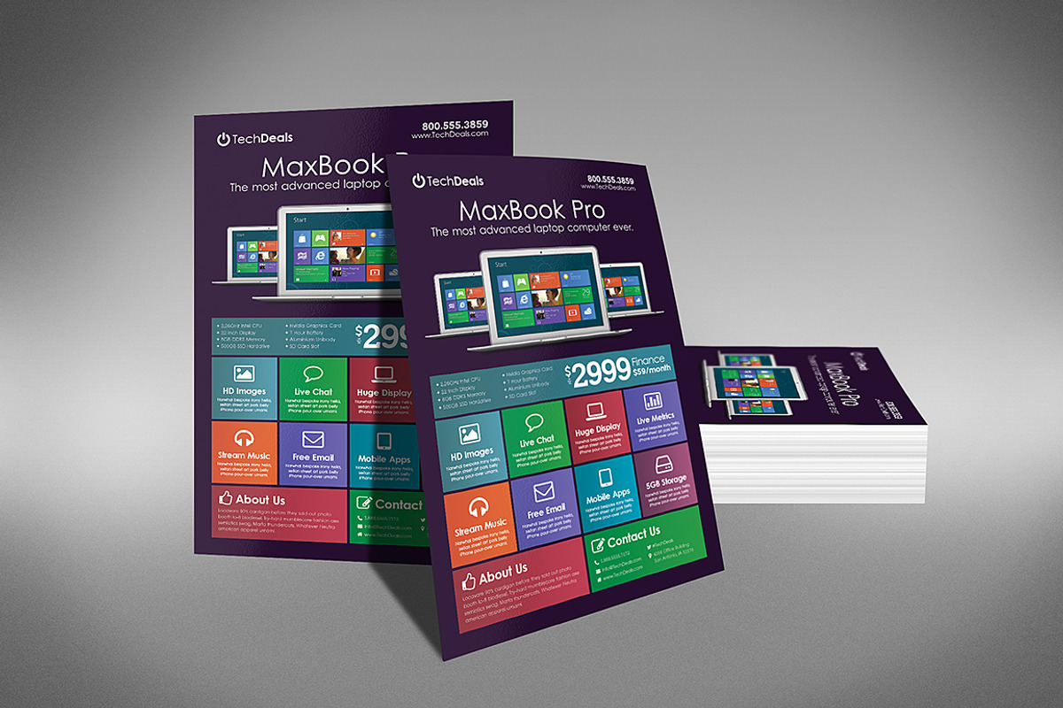 Computer Business Flyer Template, a Flyer Template by Creativenauts