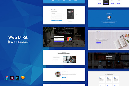 Online Courses Web UI Kit, an UI Kit Template by 3djagan
