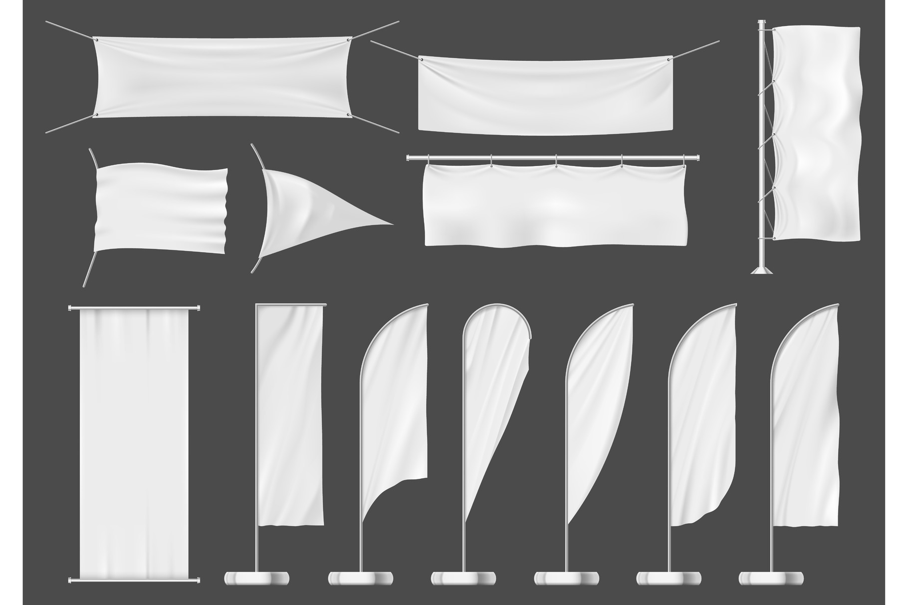 Flag banners, outdoor templates, an Abstract Photo by GenziWorkshop