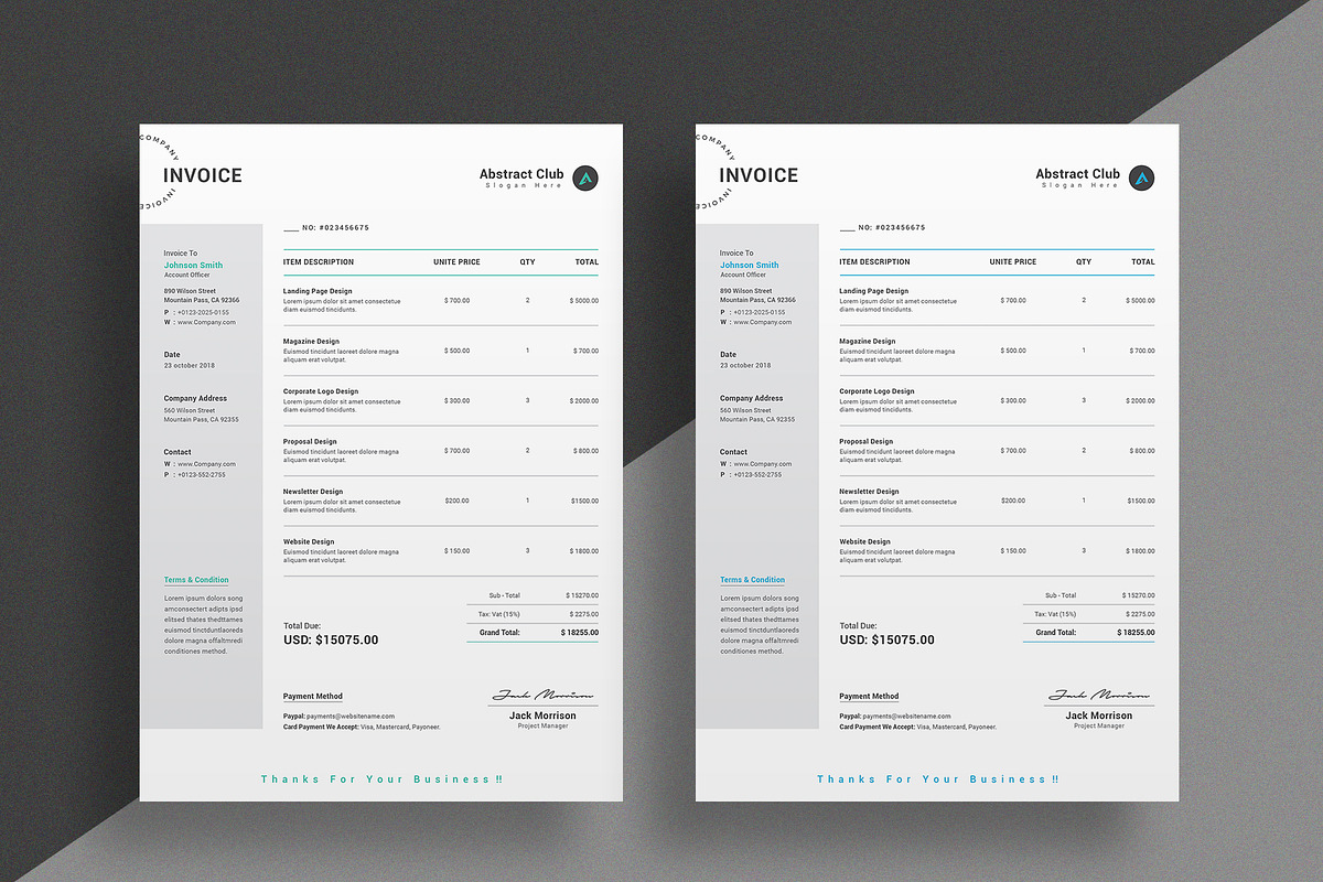 Invoice, a Stationery Template by ThemeDevisers