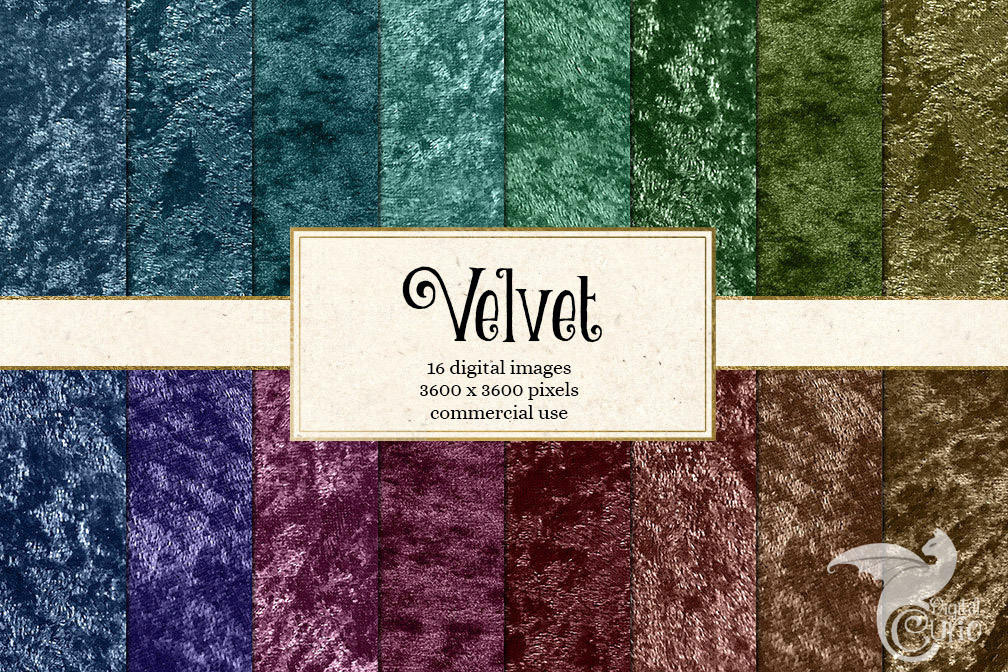 Velvet Digital Paper Textures, a Texture Graphic by Digital Curio