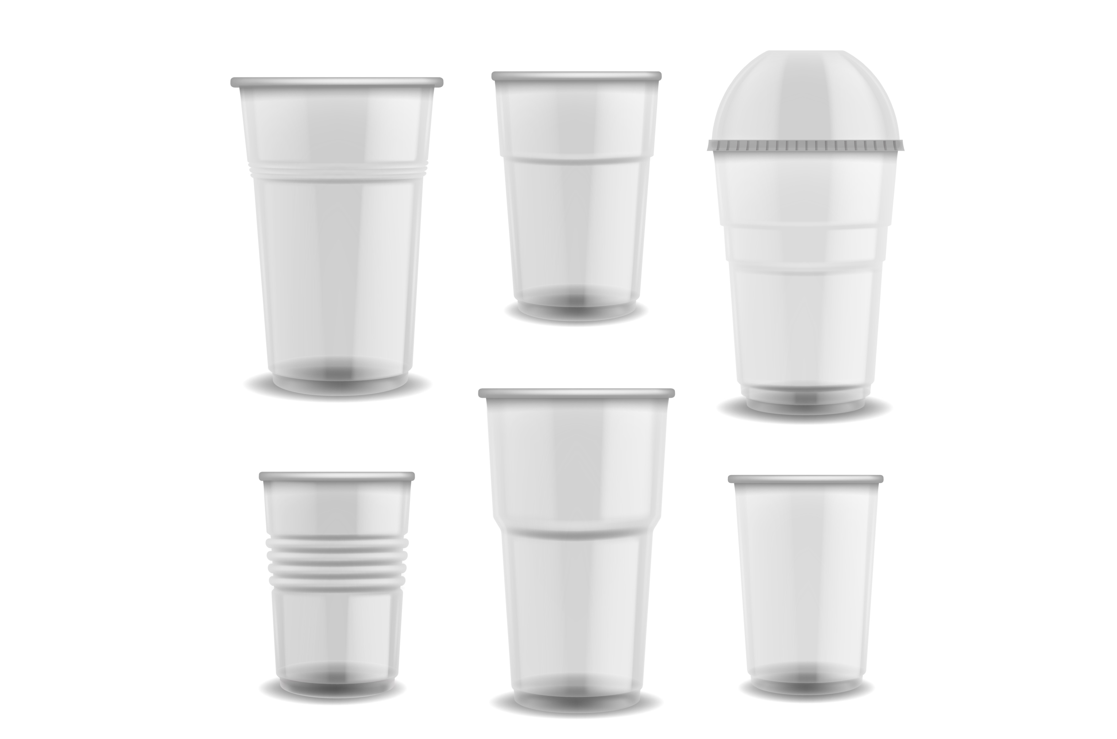 Disposable cups transparent plastic, an Object Graphic by YummyBuum