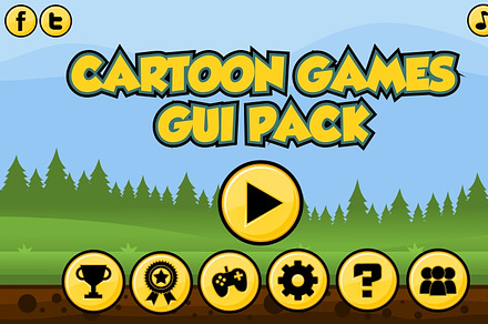 Cartoon Games GUI Pack 18, an Android Mockup by pzUH