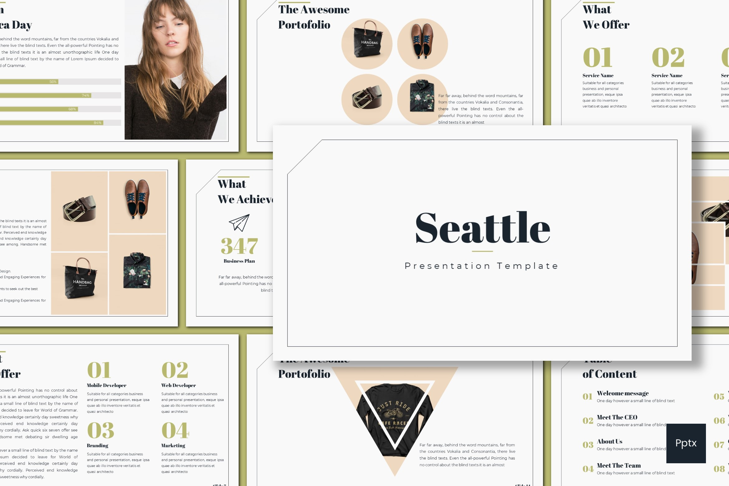 Seattle - Powerpoint Template, a Presentation Template by deasign