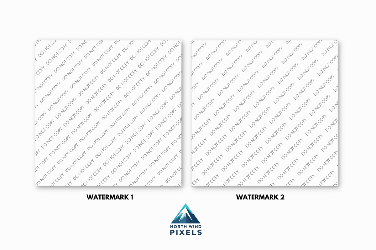 6 Do Not Copy Watermark Overlays, a Pattern Graphic by NorthWindPixels