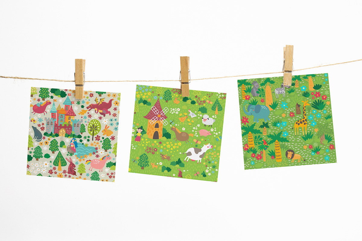 Fairy Tale Play Mat and patterns. | Creative Market