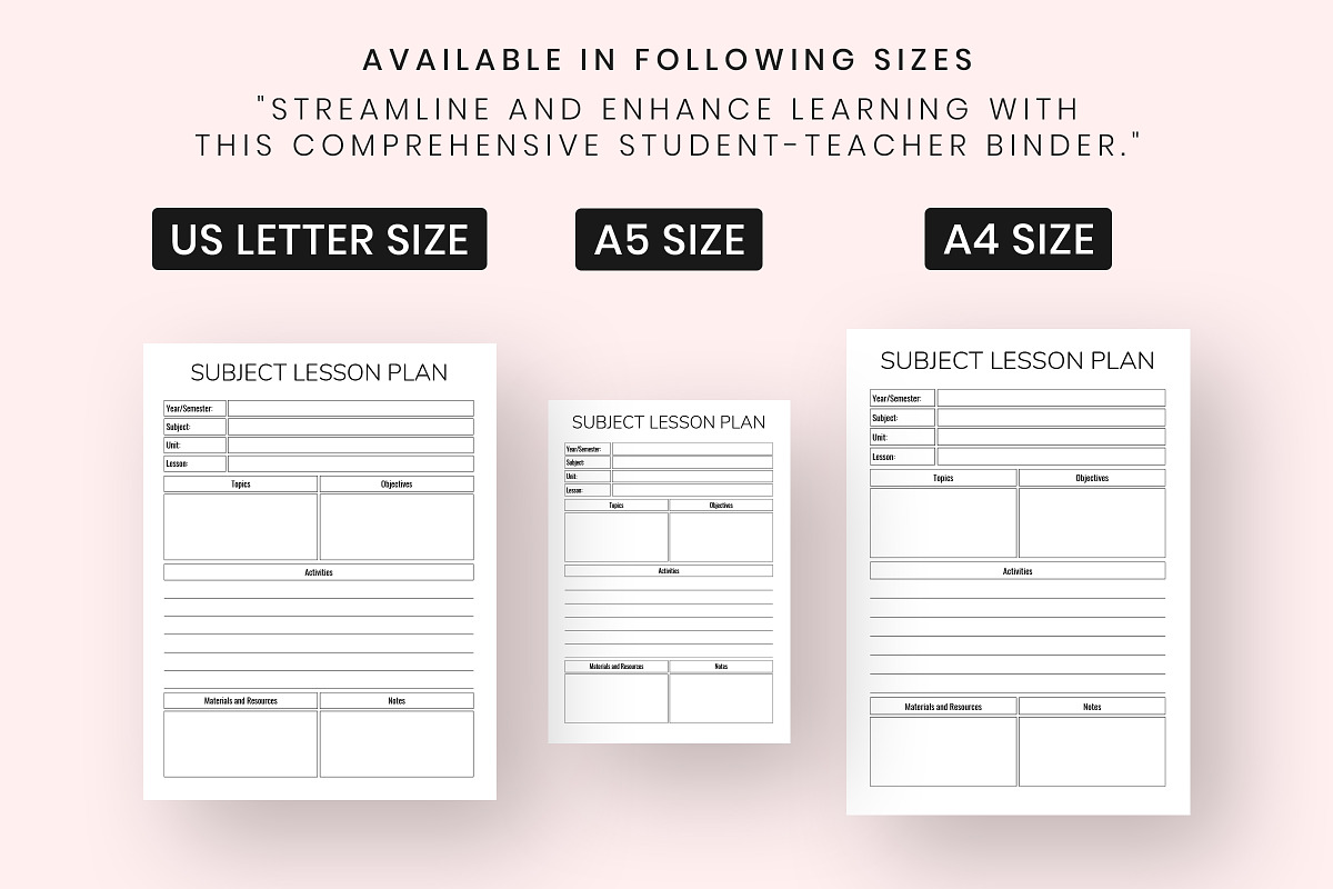 Printable Student Teacher Binder, a Print Template by Snapybiz