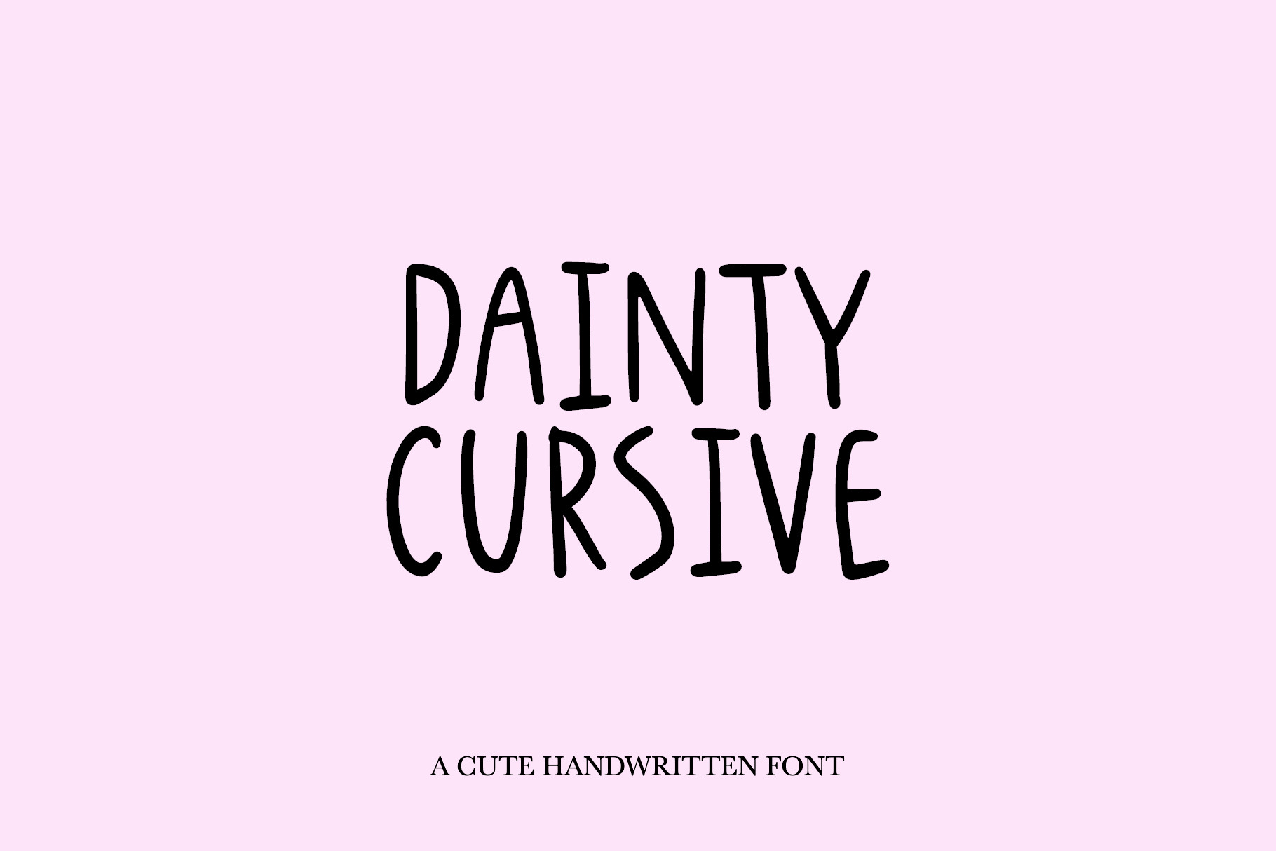Dainty Cursive cute marker font, a Script Font by supfonts