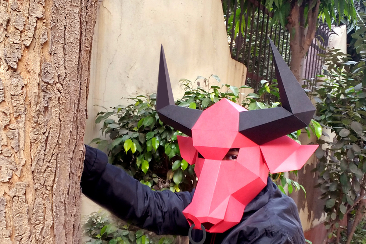 DIY Bull Mask - 3d papercrafts, a Templates & Theme by PAPER amaze
