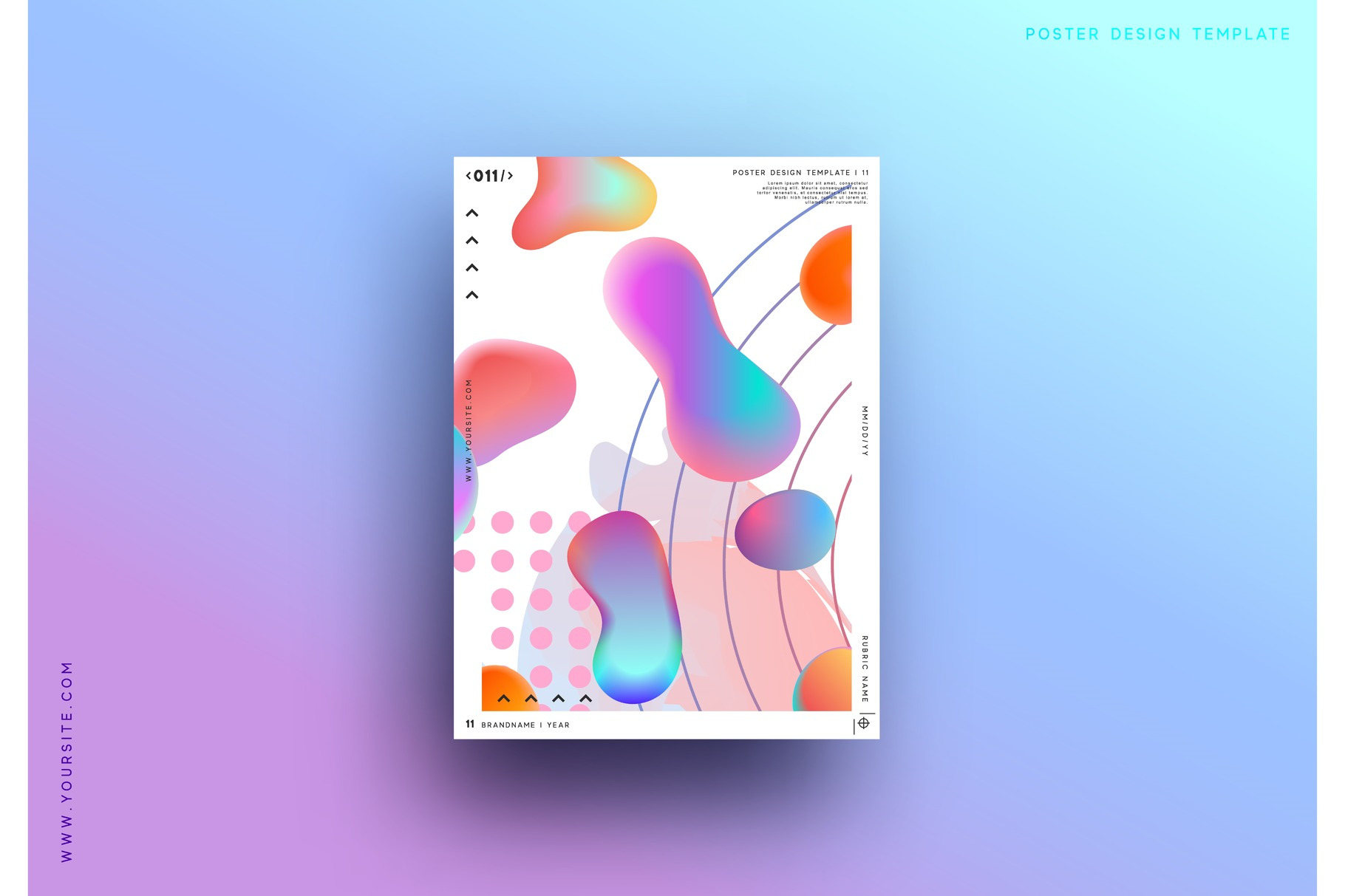 Modern abstract pattern, colorful fluid paint design., a Work ...